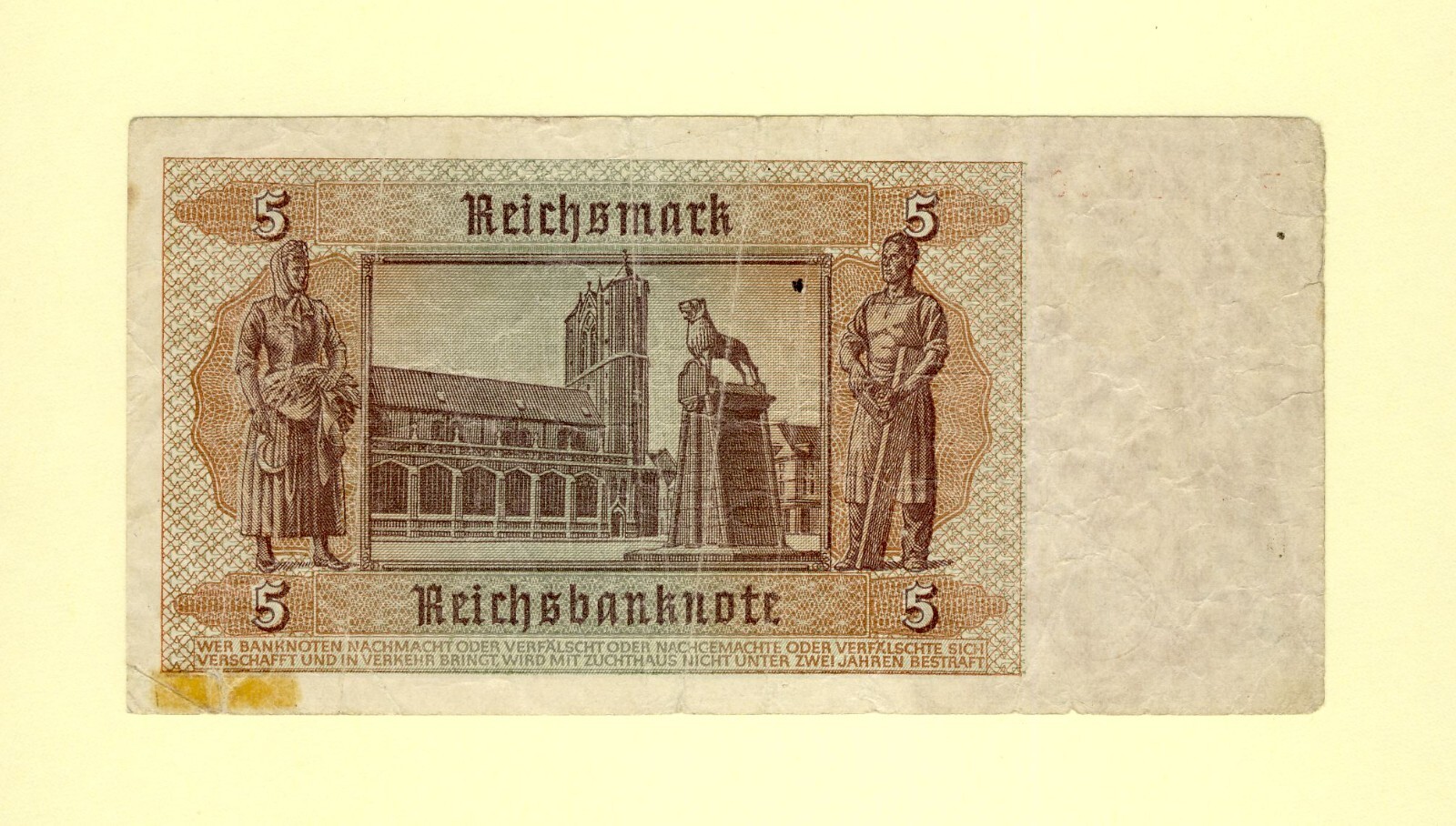 GERMANY 5 FUNF REICHSMARK 1942 P-186a F++ GERMAN GOLD DISCOUNT BANK | eBay
