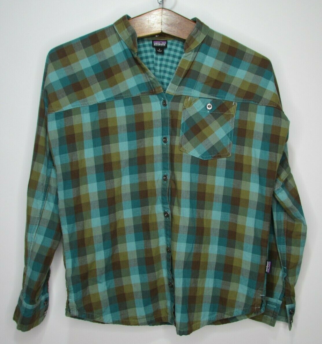 Women's Patagonia Common Threads Green Plaid Long Sle… - Gem