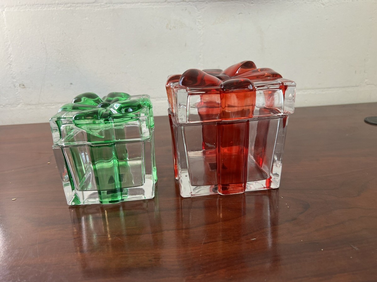 Red Glass Boxes Red Cherry TG633 Glass Candy Box Designed Hot Selling