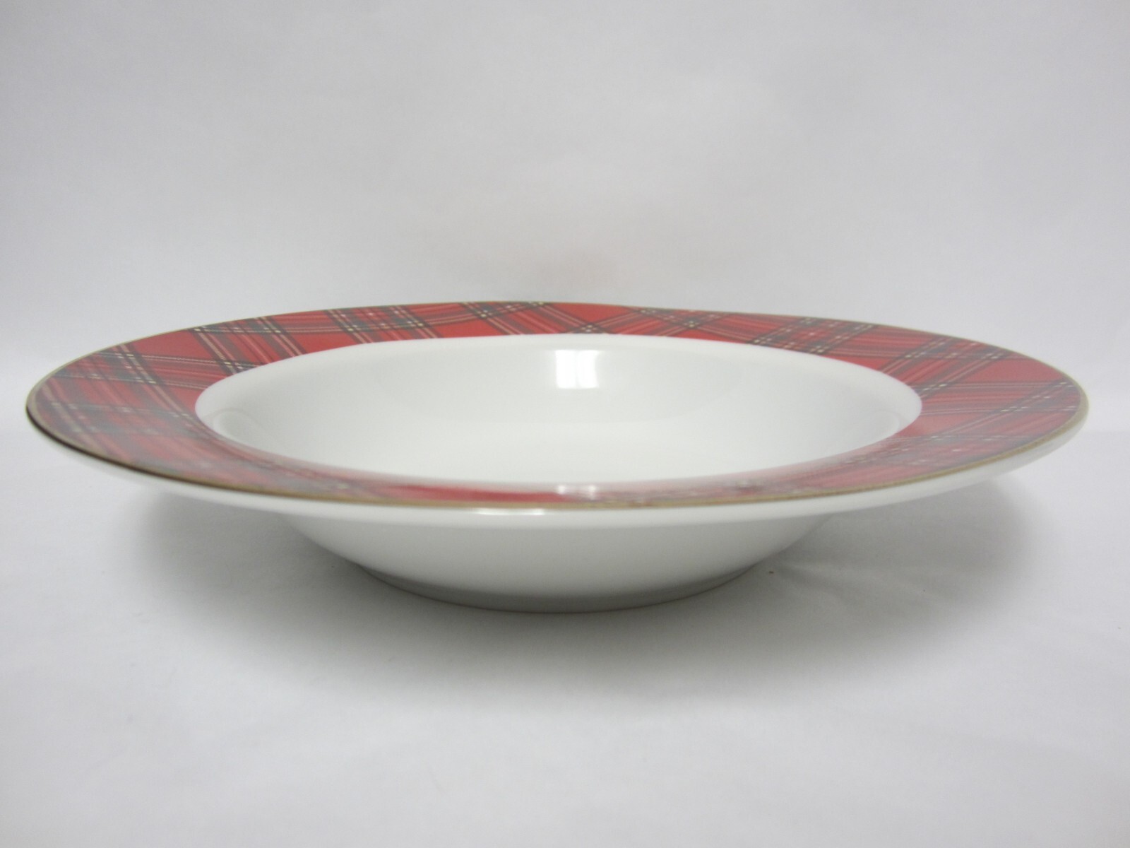 PACIFIC RIM Red Plaid Rimmed Soup – Salad – Pasta Bowl – 8 1/2" - La ...