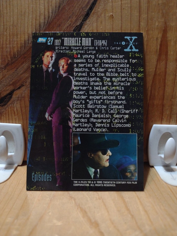 1995 Topps The X-Files CARD: #27. Episodes. MIRACLE MAN. FA1 | eBay