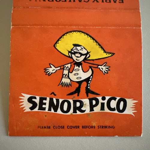 Vintage 1970s Señor Pico Los Angeles San Francisco CA Matchbook Cover ...