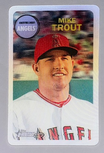 2017 Topps Heritage Baseball Mike Trout 1968 3D SSP Case Hit #683DMT | eBay