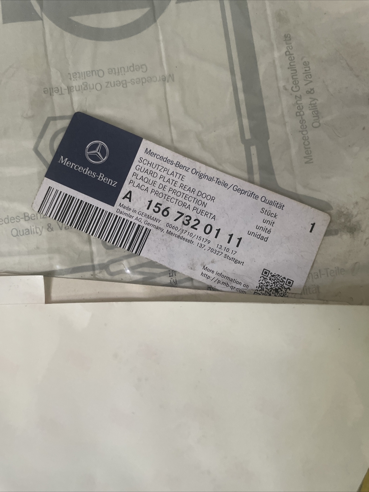 Genuine Mercedes-Benz Guard 1567320111 OEM for sale online | eBay