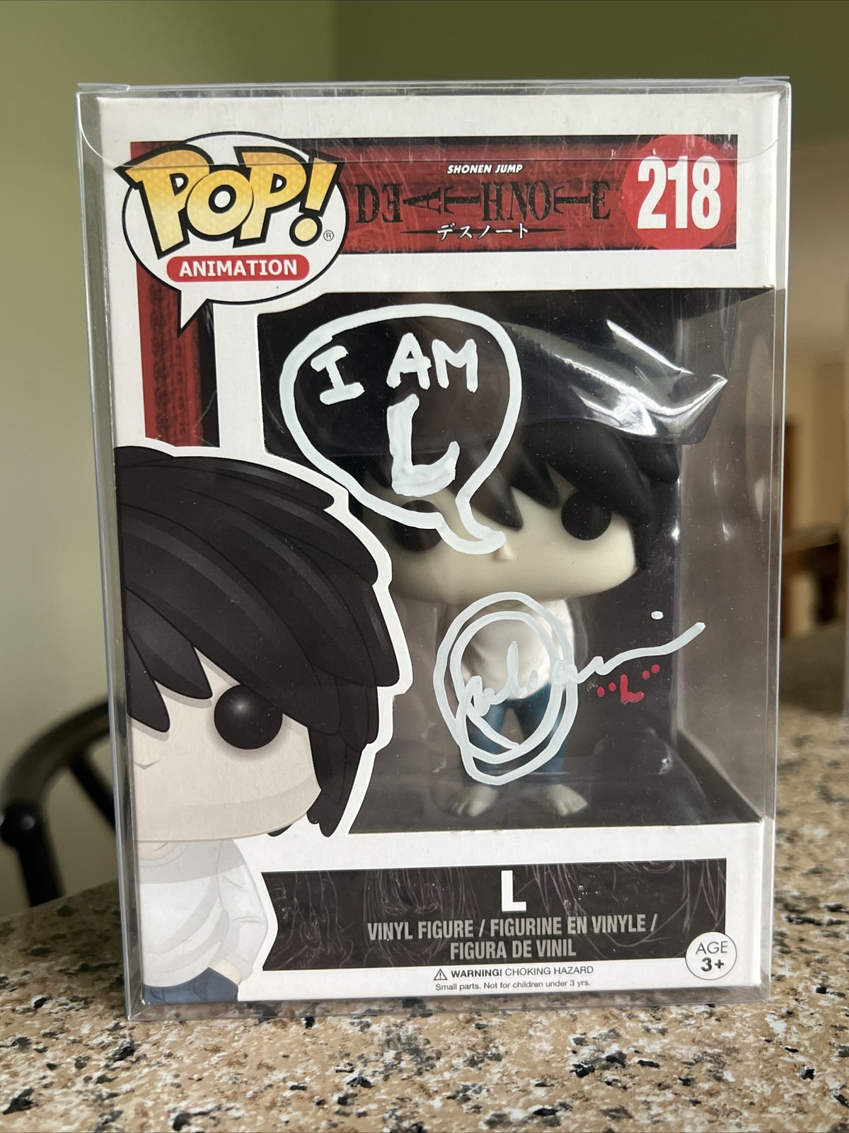 L DEATH NOTE FUNKO POP AUTOGRAPHED BY ALESSANDRO JULIANI 218 AUTHENTIC ...