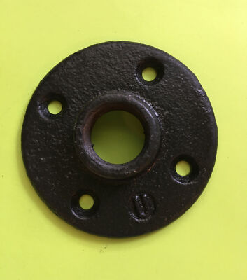 *USED* CAST IRON THREADED FLANGE-3 3/8" BASE, 3/4" SHAFT SIZE *FREE ...