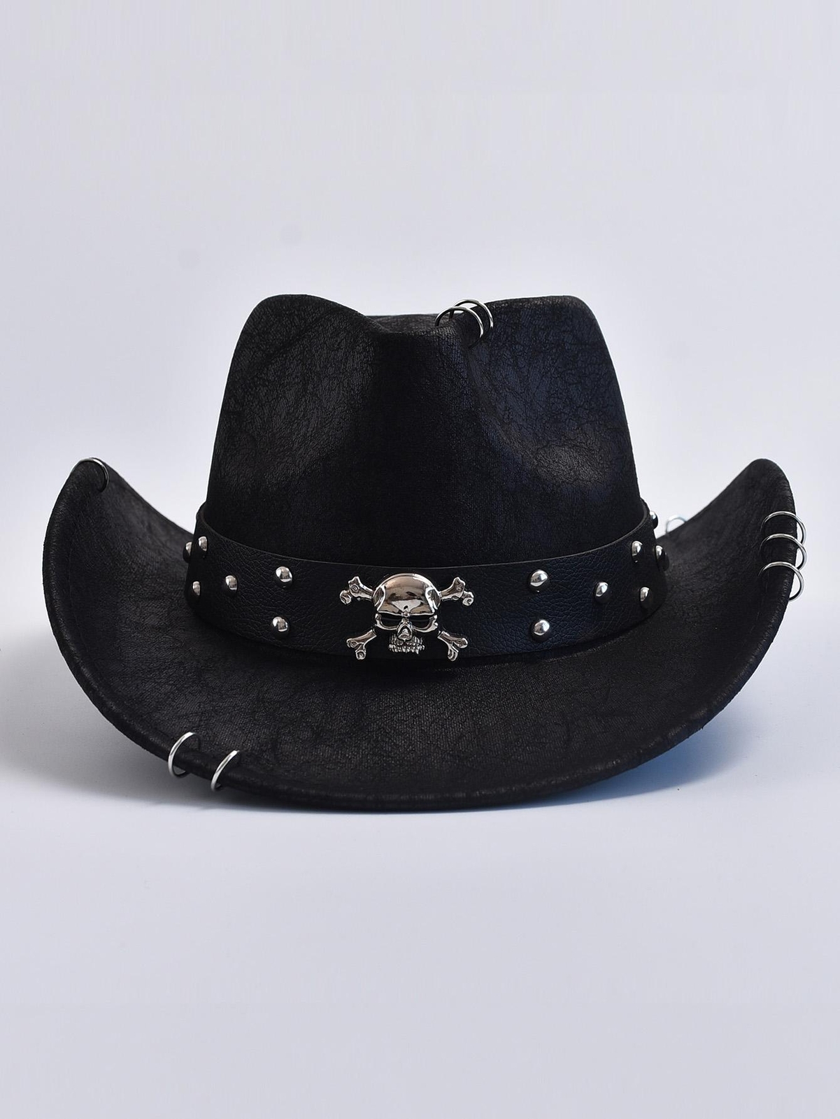 Faux Leather Cowboy Hat - Vintage Western Style, Jazz, Men & Women ...