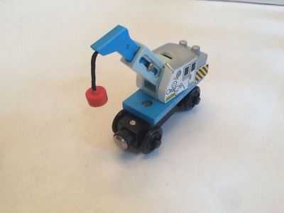 Thomas & Friends Authentic Wooden Railway Ice Crane + Ice Cargo Car | eBay