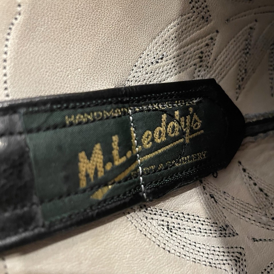 M.L. Leddy Black Ostrich Cowboy Boots | eBay