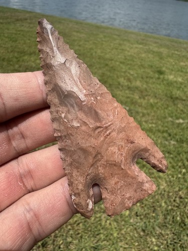 Native American Red Lost Lake Corner Notch Arrowhead Point | eBay