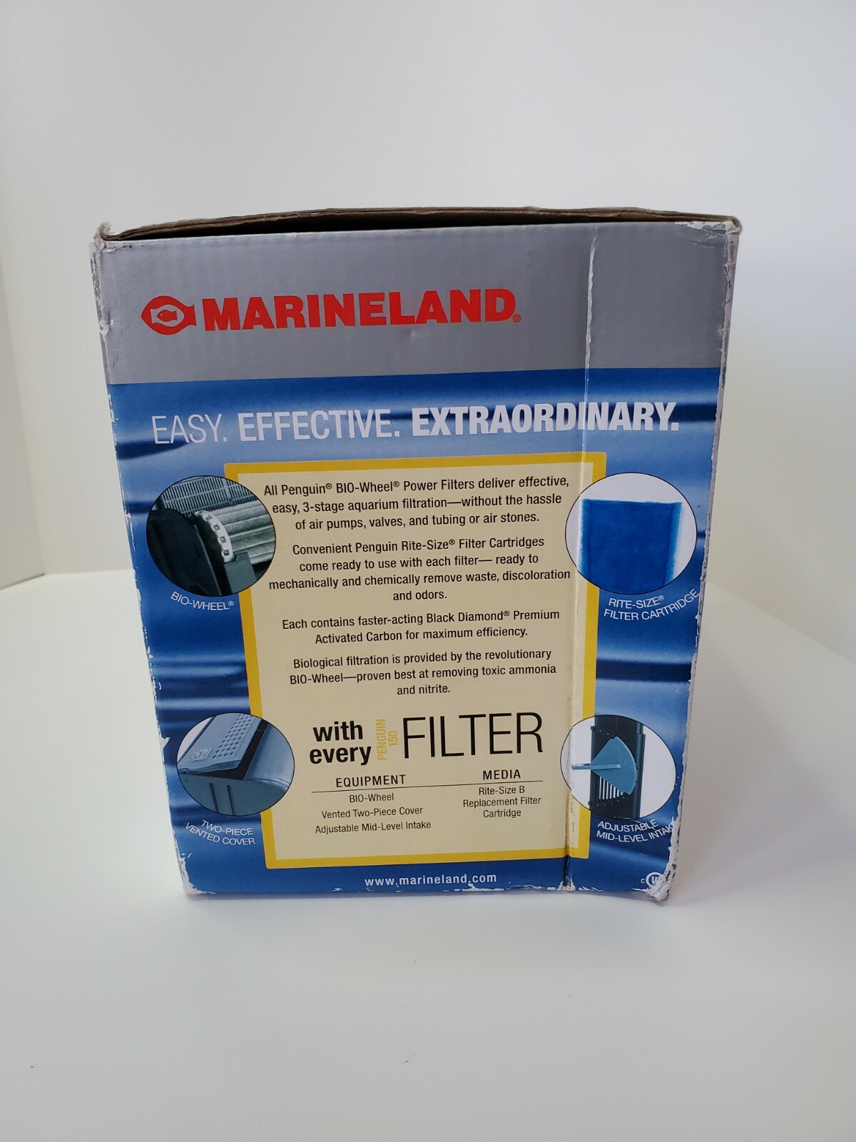 MarineLand Penguin 150 GPH BIO-Wheel tech, 3-Stage Power Filter up to ...