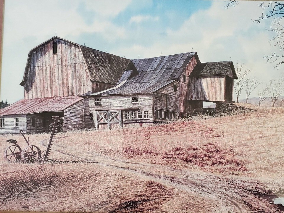 Assorted 21x17 Framed Barn Prints - Your Choice! Artist(s) Unknown | eBay