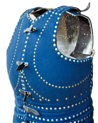 Medieval Blue Brigandine Armor Vest | Steel Plate Lined Body Armor ...