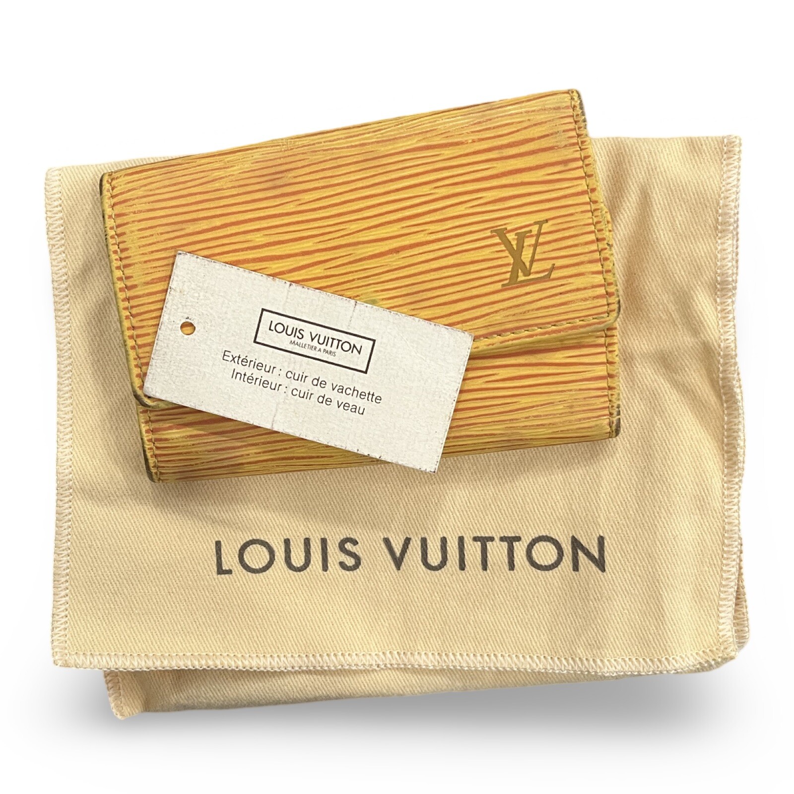 Louis Vuitton LV Yellow Epi Leather Long Wallet With … - Gem