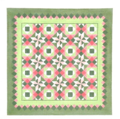 Susan Roberts Pinwheel Stars Quilt Handpainted Needlepoint Canvas 1632 ...