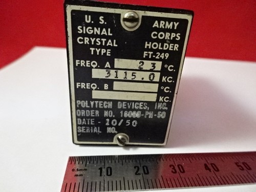 VINTAGE 1950'S U.S. SIGNAL CORPS POLYTECH DEVICES QUARTZ 3115 KC ...