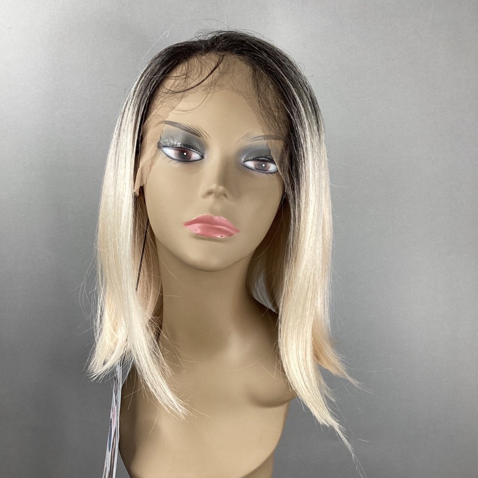Kary Black Root Baby Pink Wig Short Bob 13x7 Free Part Lace Front ...
