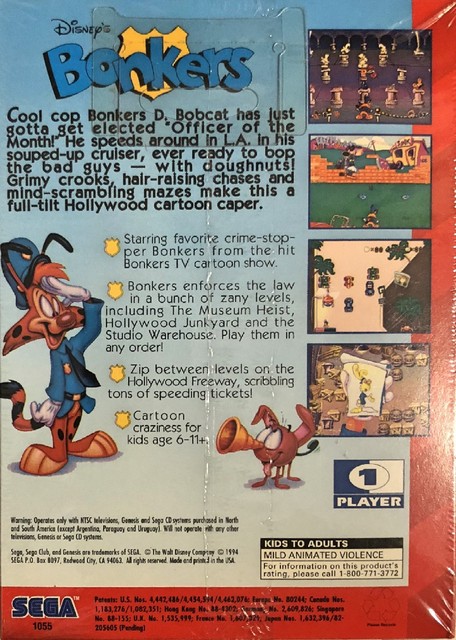 Disney's Bonkers (Sega Genesis, 1994) for sale online | eBay