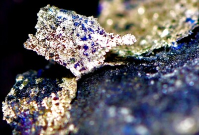 RARE BORNITE INCLUDED NATIVE SILVER LEAF! COBALT, ONTARIO, CANADA#12 ...