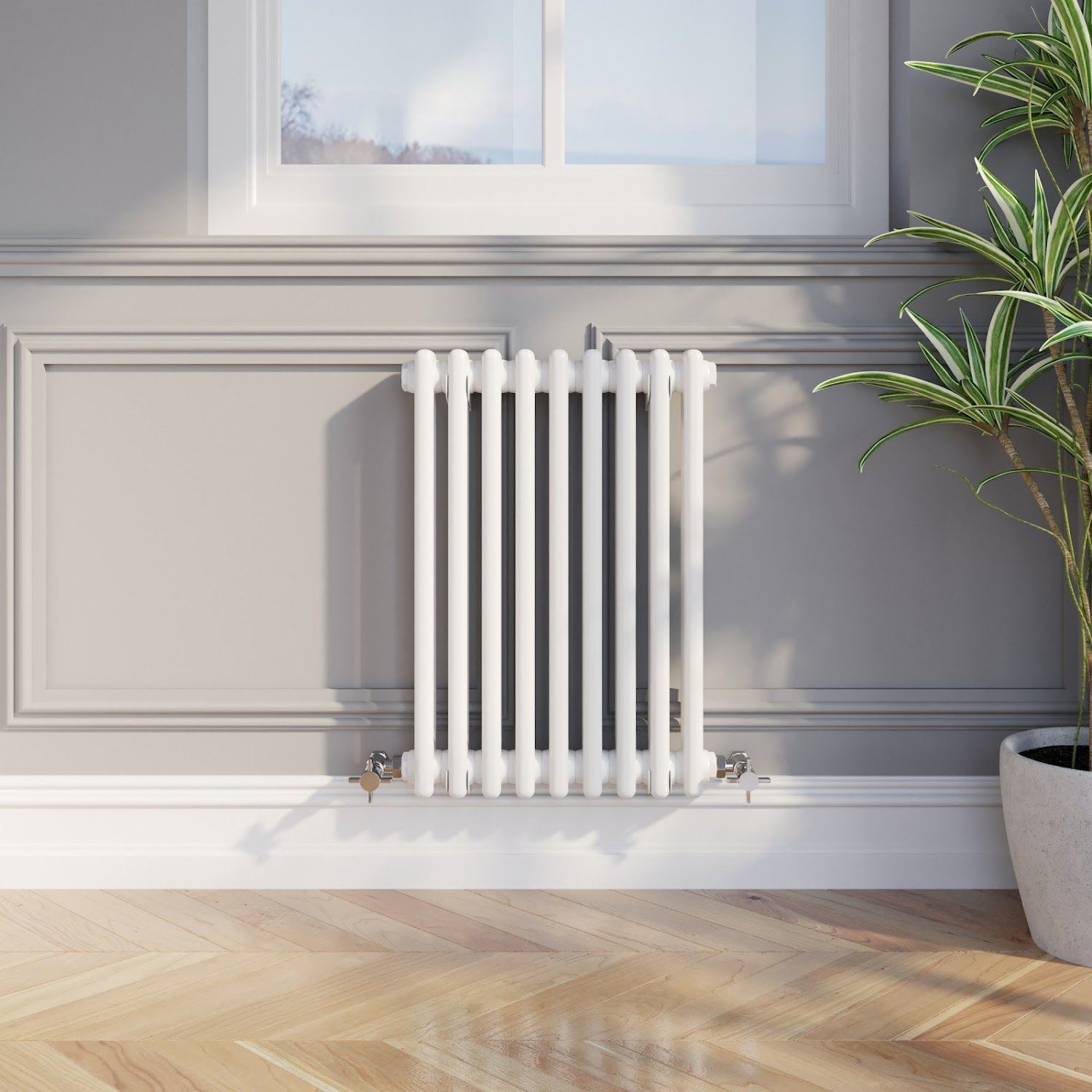 Traditional Colosseum Horizontal Double Bar Column Radiator 600x425mm ...