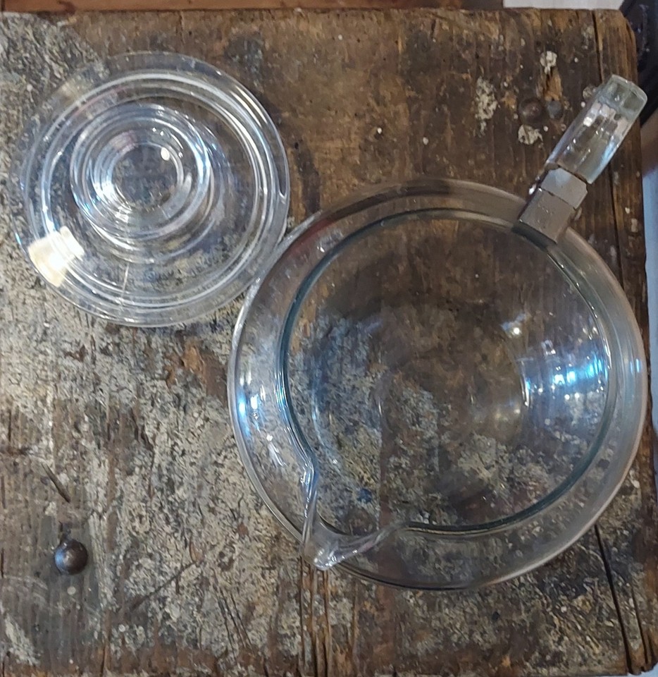 Vintage 6 Cup #8126-B Pyrex Flameware Clear Coffee Tea Pot With Lid | eBay