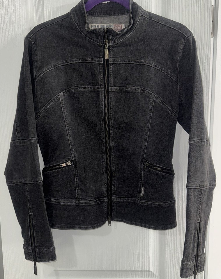 Fox Racing Denim Fitted Moto Women’s Jacket Black Size Medium | eBay
