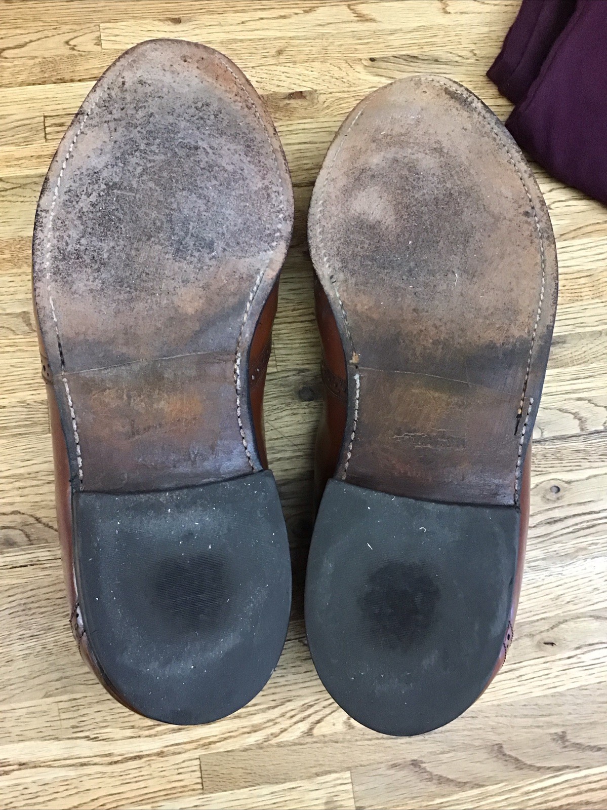 Men's Allen Edmonds 10 3E EEE WIDE Brown Leather Tassel Loafers Shoes ...