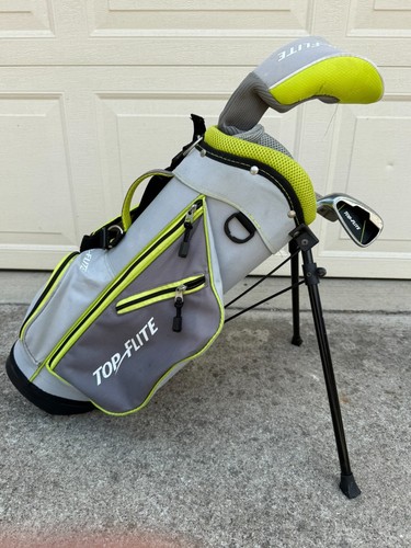 Top Flite Gray & Green Kids Junior 4 Pc Golf Club Set Youth Left Hand ...