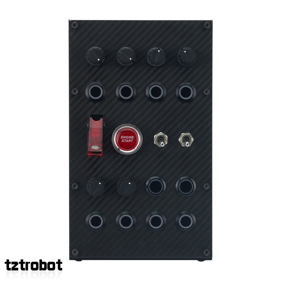 SIMDT Button Box SIM Racing Control Box Carbon Fiber Panel+Aluminum ...