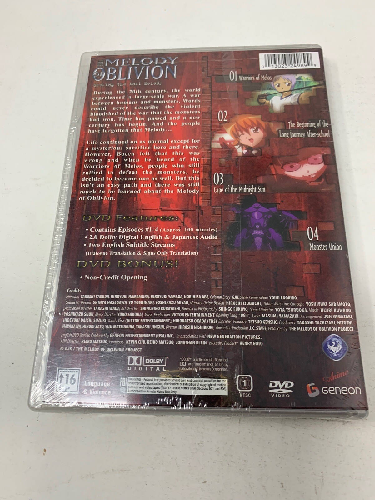 Melody of Oblivion - Vol 1 - Arrangement - BRAND NEW - Anime DVD ...