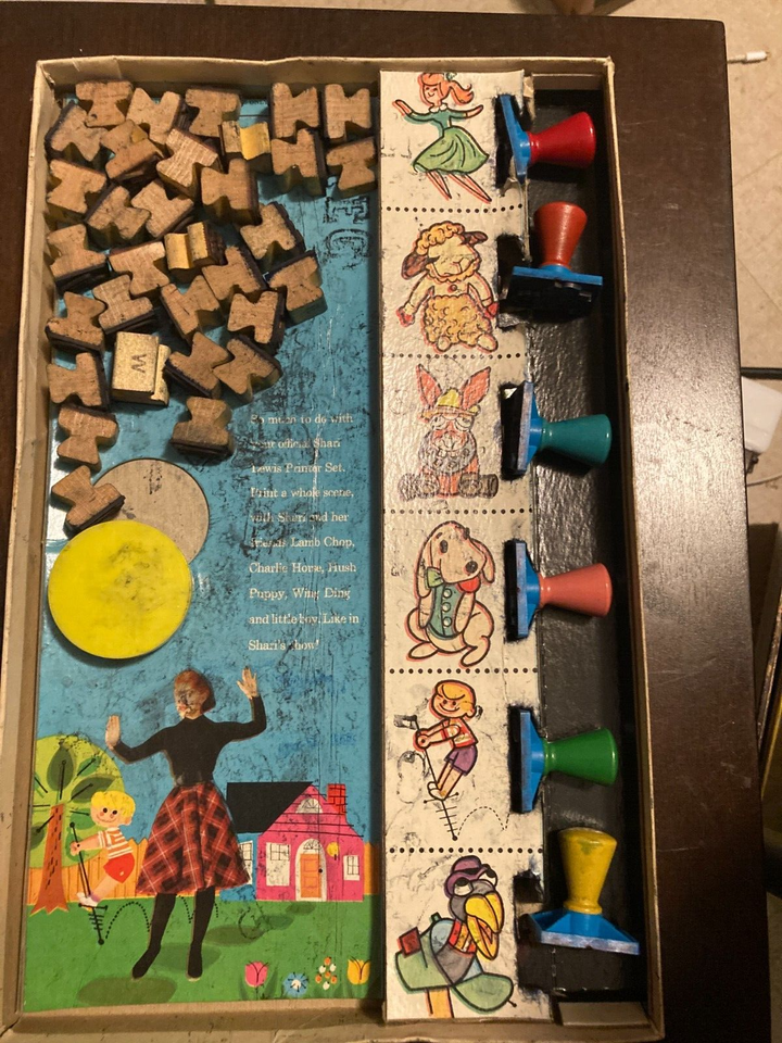 Vintage 1962 Colorforms Shari Lewis & Her Friends Lamb chop Printer Set ...