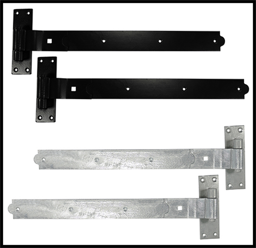 TIMco Cranked Hook & Band Heavy Gate Hinge Pair & Fixings Black or Galvanised | eBay UK