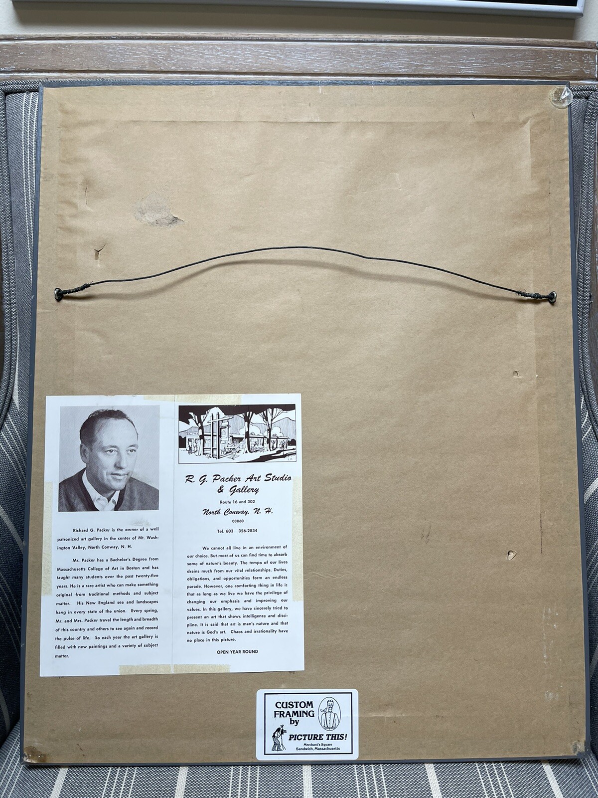 Richard Gordon Packer 1916-1998 Oil Painting-Flowers, N H. North Conway ...