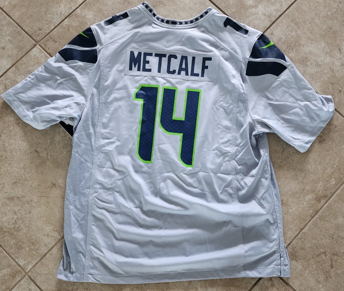 NFL Nike Seattle Seahawks Gray DK Metcalf Men’s Football Jersey Sz 2-XL ...