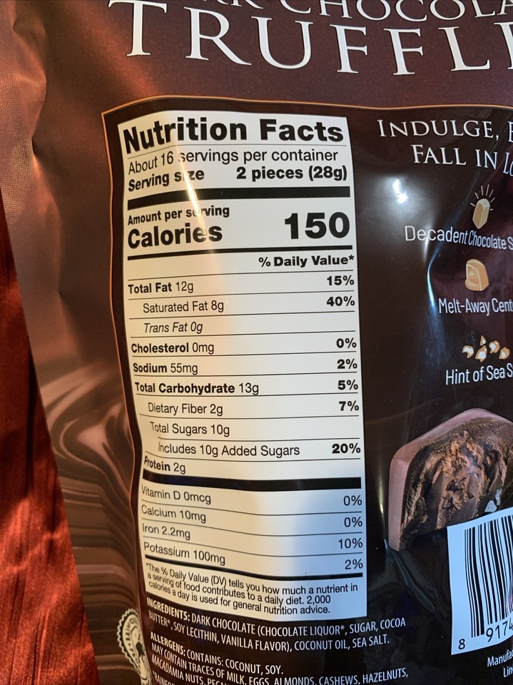 UTAH Truffles Dark Chocolate Truffles with Sea Salt, 453 g, 16 oz | eBay