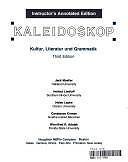 Kaleidoskop : Kultur, Literatur und Grammatik by Helen Lepke, Jack R ...
