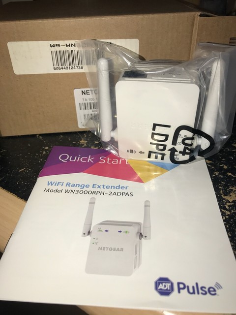 Sensormatic NETGEAR Wn3000rph-2adpas ADT Pulse Range Extender WiFi for ...