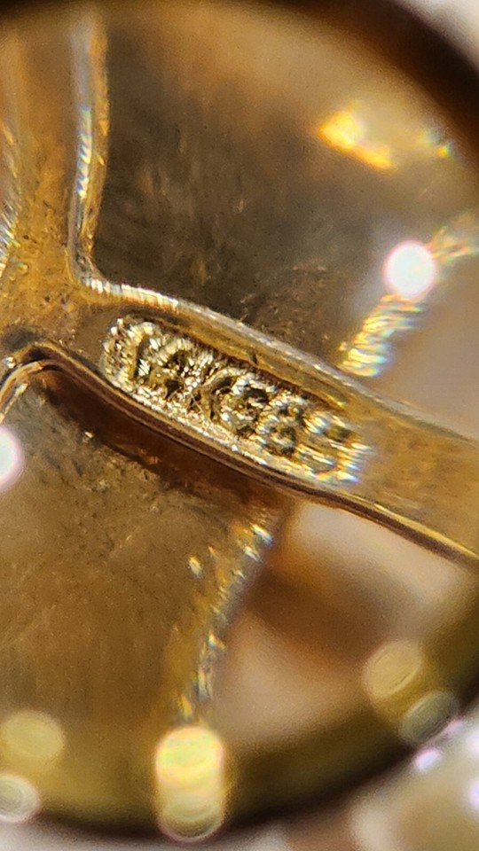 14K Yellow Gold Clasp Cultured Pearl 3 Strand Necklace 5mm 585 Women ...