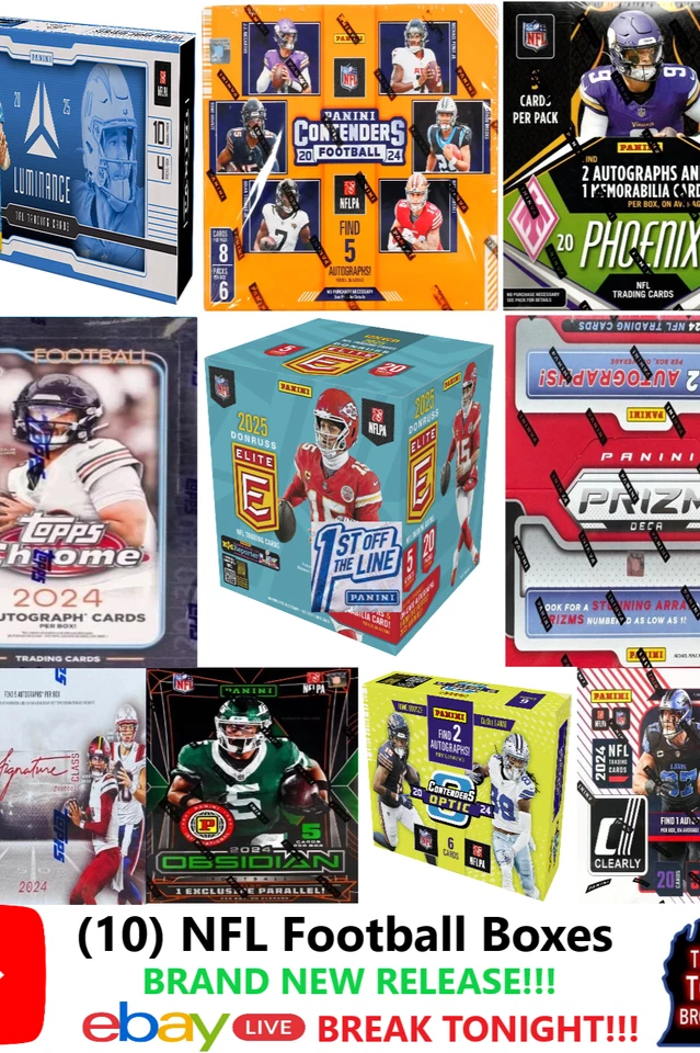 BREAK 872 & 873 LUMINANCE NFL HALF CASE & FOOTBALL BOX MIXER PRIZM ...