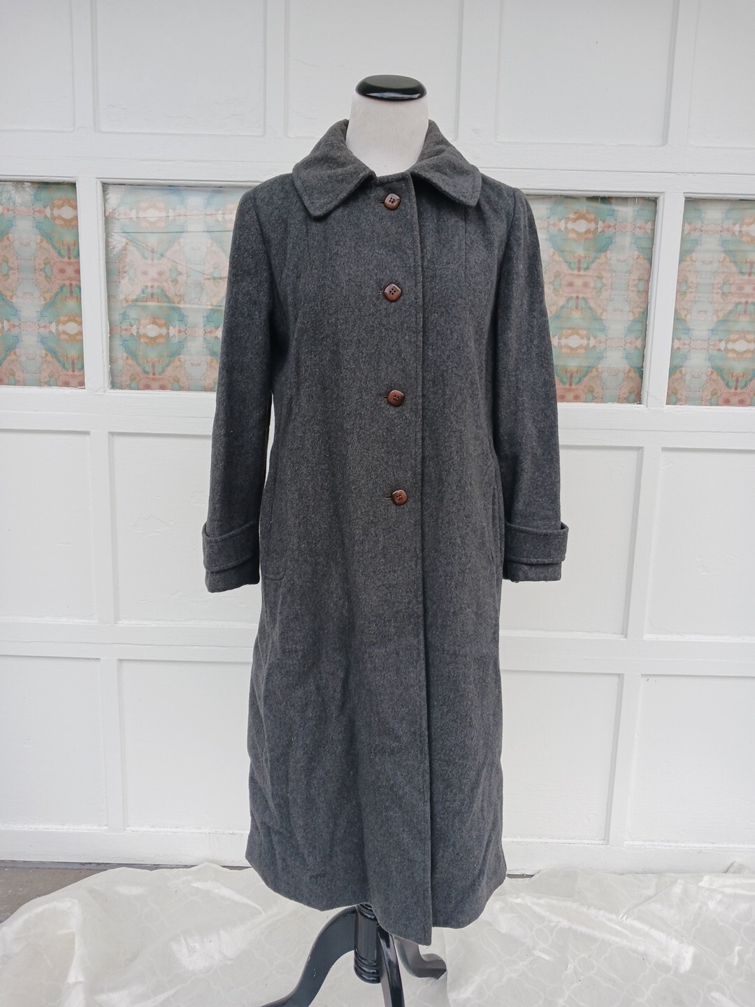 1970 Vintage Grey Wool Coat - Gem