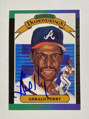 Gerald Perry Signed Donruss #22 1998 Card Atlanta Braves Auto MLB RAD ...