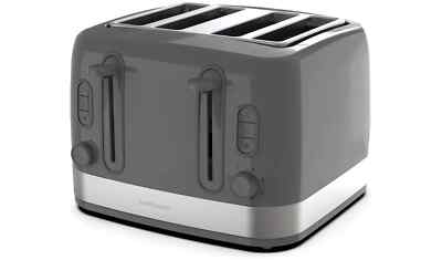 Cookworks Illuminated 4 Slice Toaster - Stone Grey | eBay UK