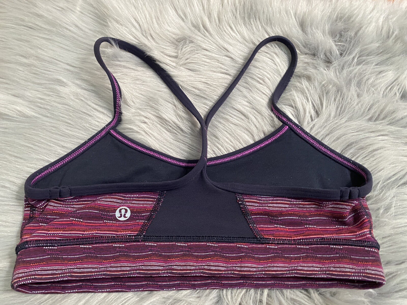 Lululemon Flow Y Bra Racerback Workout Top Yoga Run P… - Gem