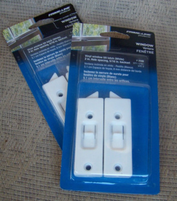 Prime-Line F 2598 Tilt Latch Pair, ((lot of 2))) White Plastic, Spring ...