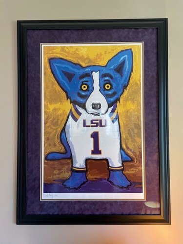 George Rodrigue blue dog LSU signed print | eBay