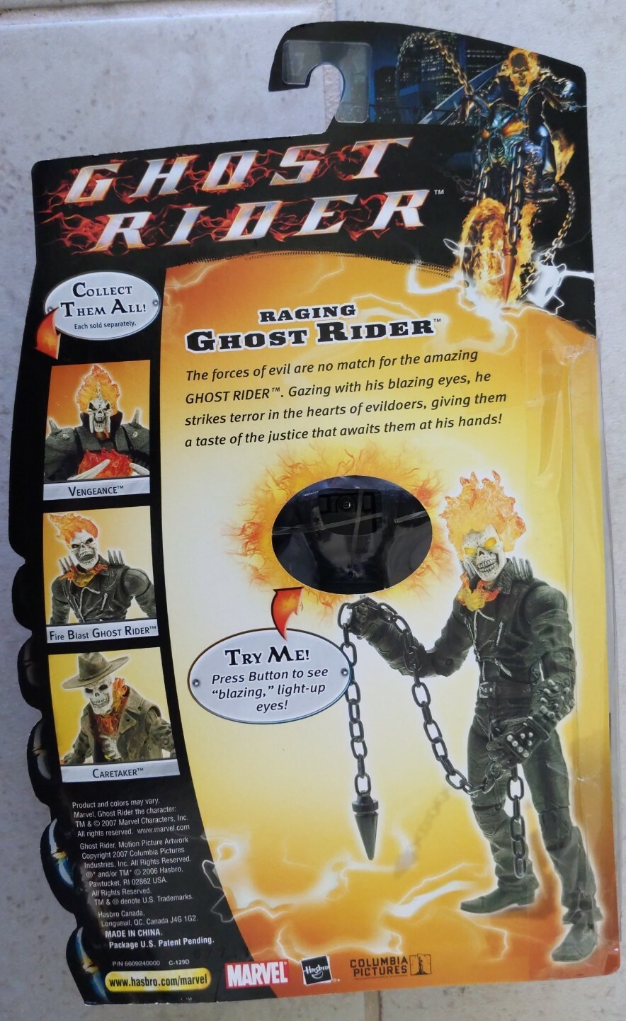 NEW RAGING GHOST RIDER ACTION FIGURE 2007 MARVEL COMICS HASBRO MOVIE ...