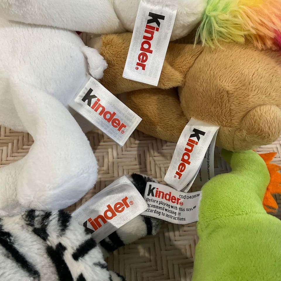 KINDER SURPRISE SOFT TOYS ~ UNICORN, TIGER, POLAR BEAR, REINDEER ...
