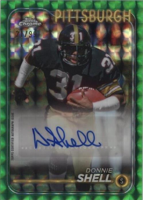 2024 Topps Chrome - Autographs Donnie Shell #BA-DSH Green Geometric ...