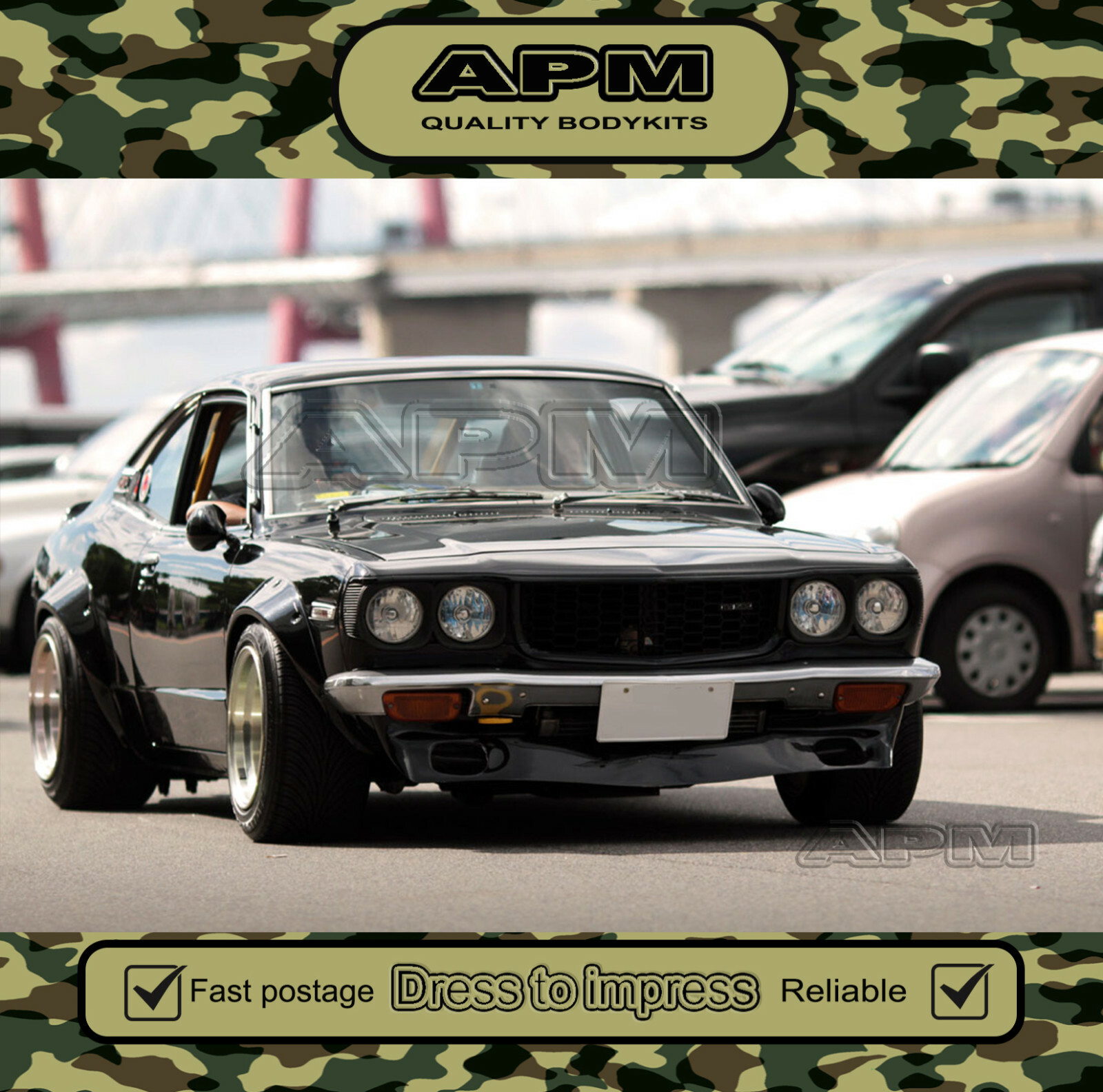 Quality APM Fender Guard Flares for Datsun RX-2/RX3/RX4 2 Door/1200/620 ...
