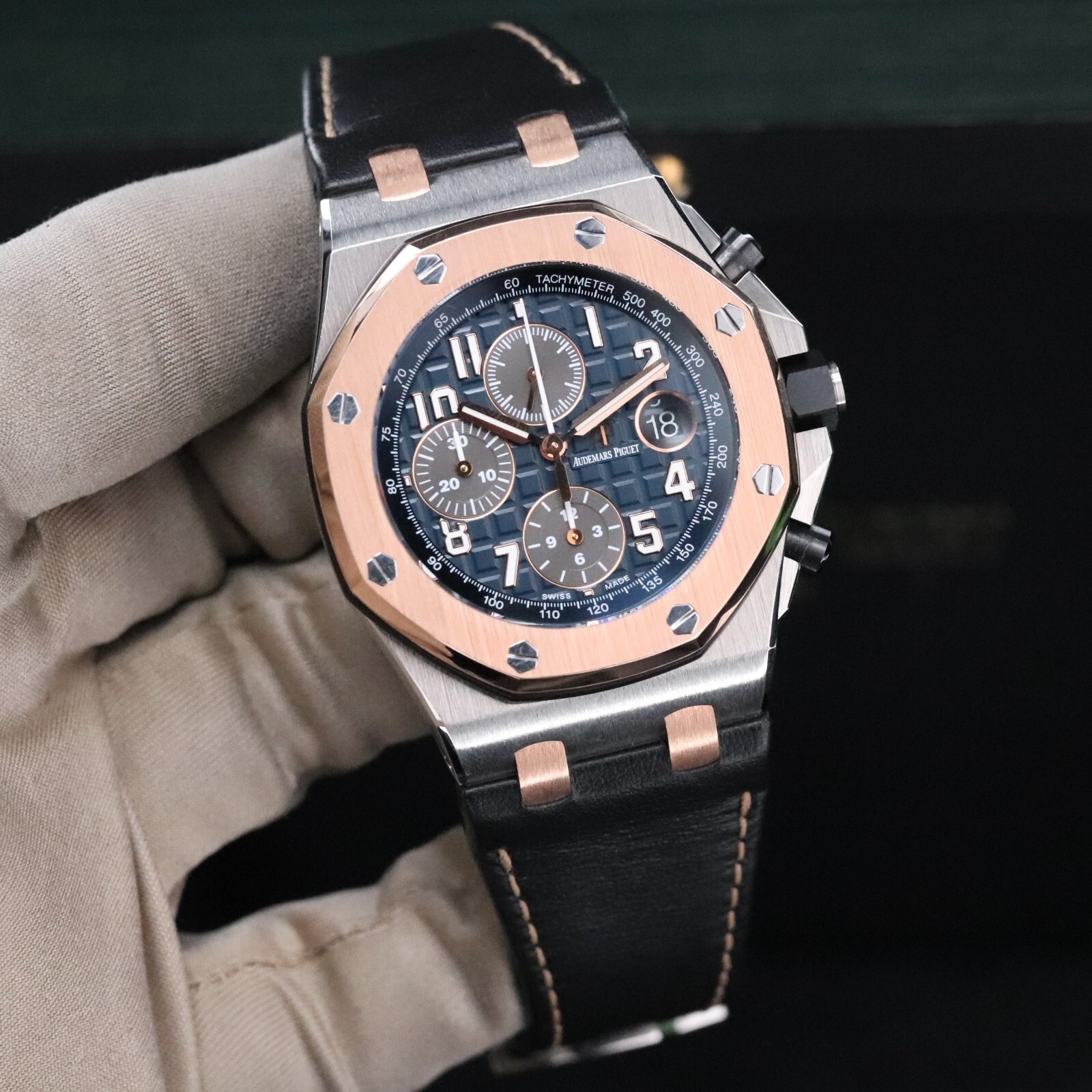 Audemars Piguet Royal Oak Offshore 42m Two Tone Blue Rose Steel ...